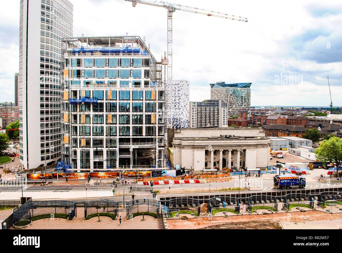 Birmingham uk regeneration skyline Stock Photo - Alamy