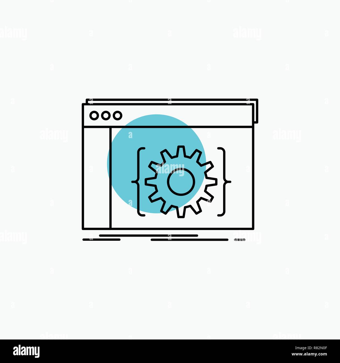 Api App Coding Developer Software Line Icon Stock Vector Image And Art Alamy