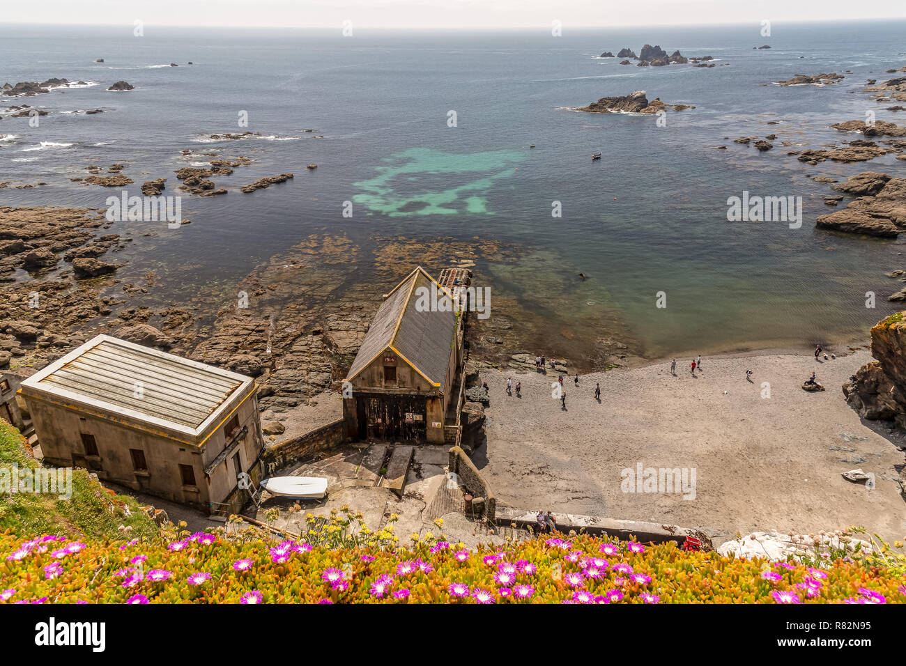 The old disused Lifeboat Station at Polpeor Cove, at The Lizard in ...