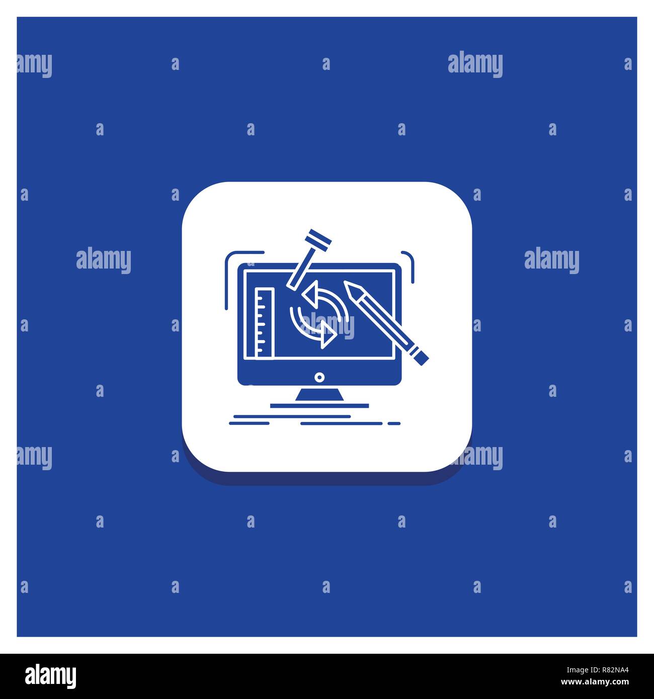 Engineer blue metal mark Stock Vector Images - Alamy