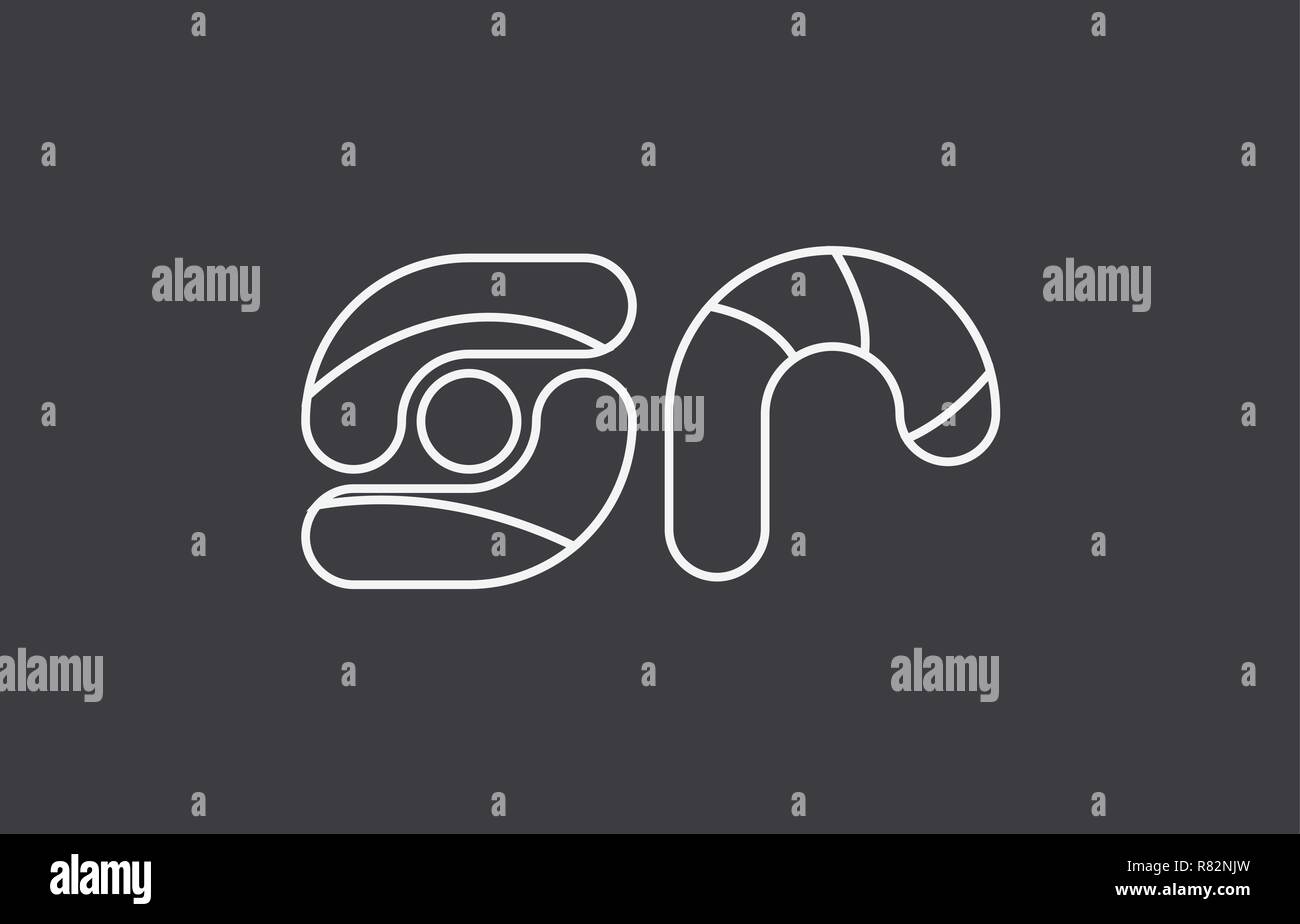 black white grey alphabet letter sr s r combination logo design ...