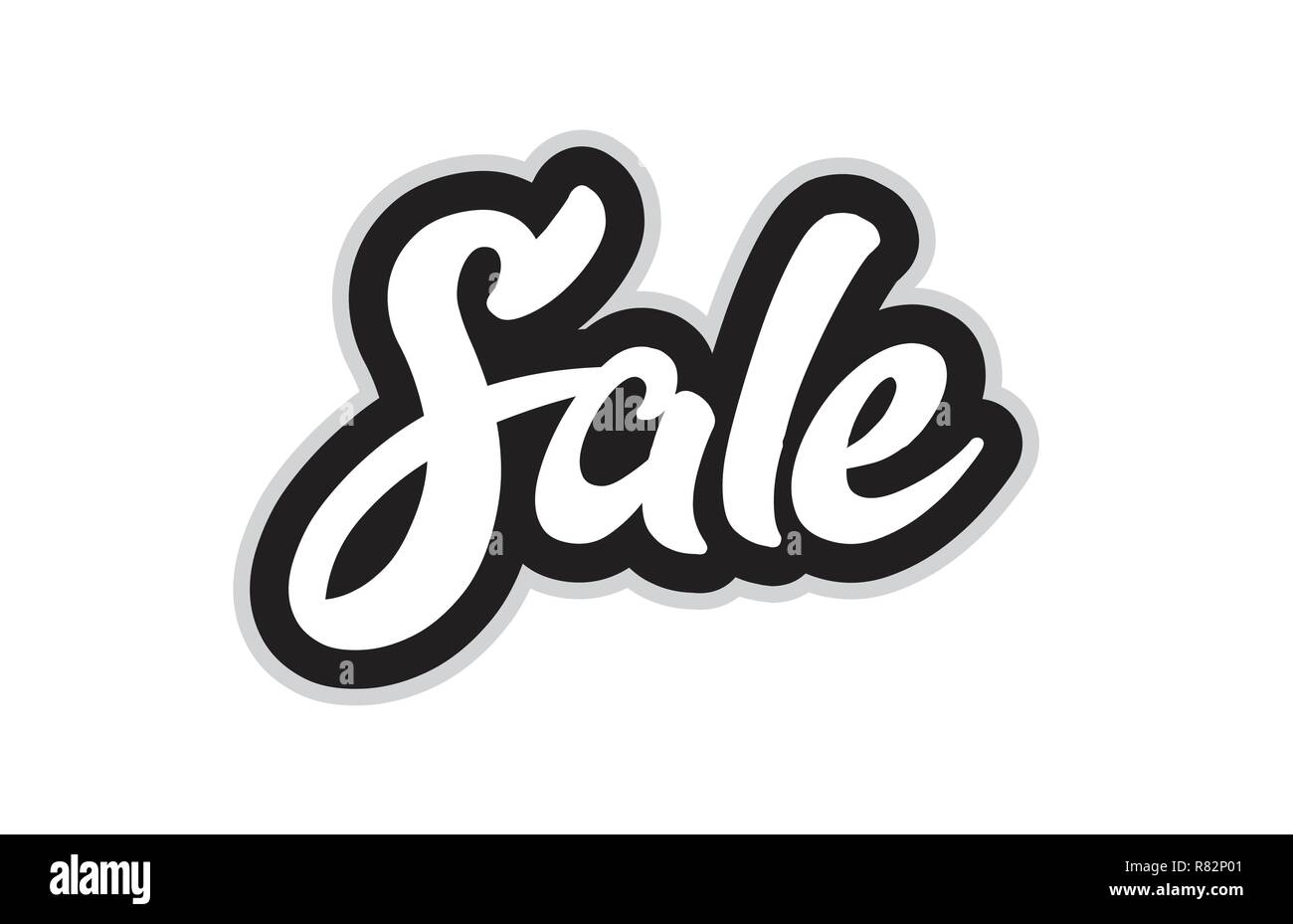 sale hand written word text for typography design in black and white ...