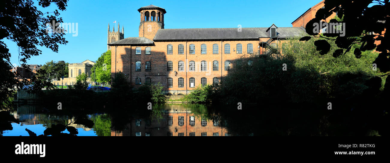 The Silk Mill, a World Heritage Site on the river Derwent, Derby City ...