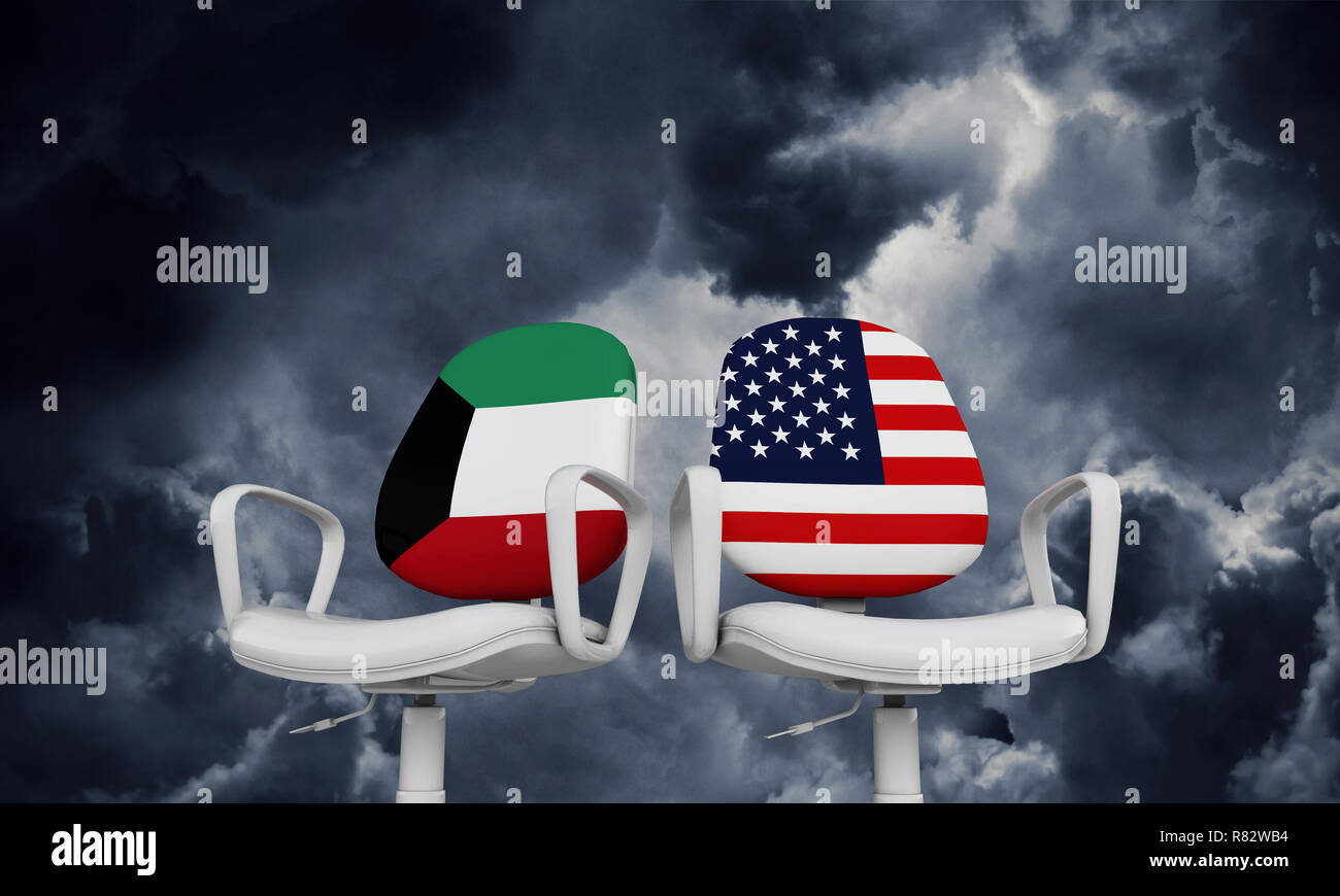 Kuwait usa flag hi-res stock photography and images - Alamy