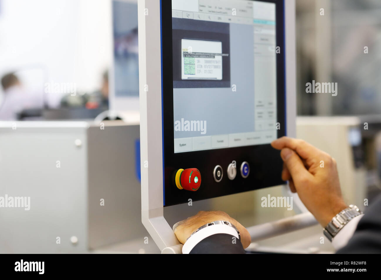 Monitor touchscreen industrial panel data hi-res stock photography and ...