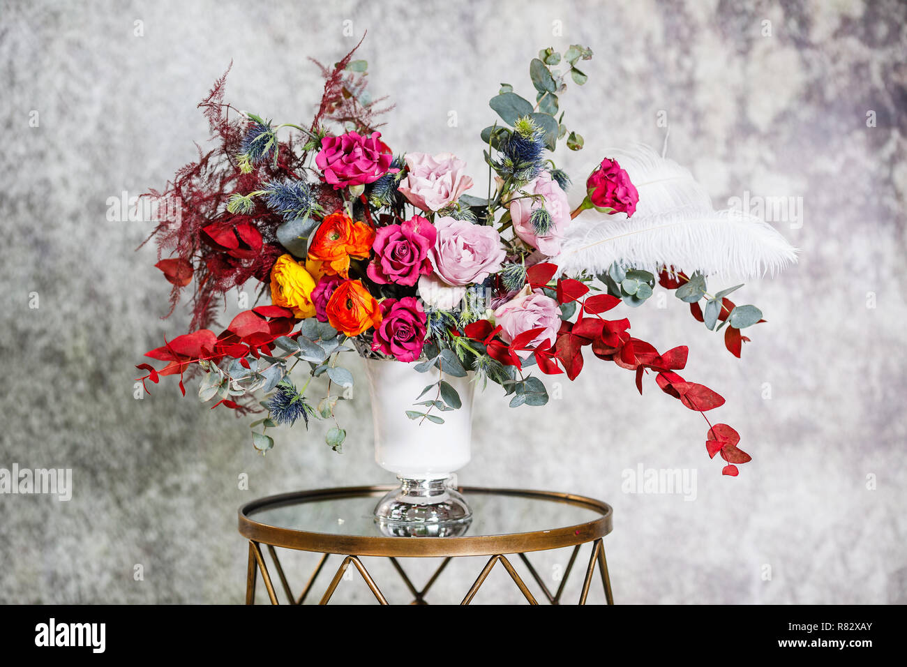 Close-up. Beautiful bouquet of fresh flowers Stock Photo - Alamy