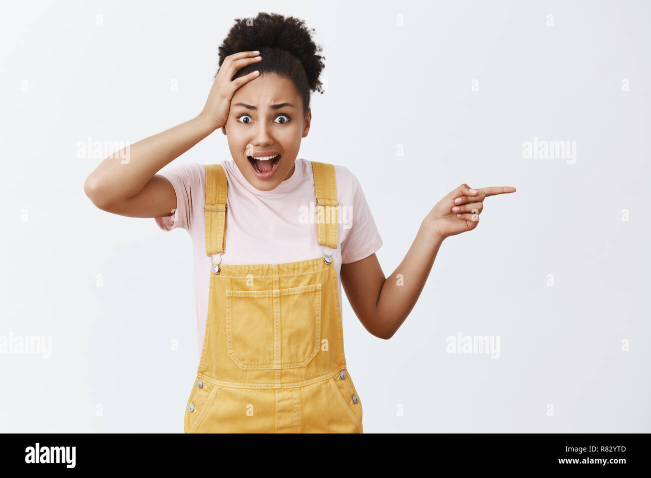 Woman Pointing And Shock High Resolution Stock Photography and Images ...