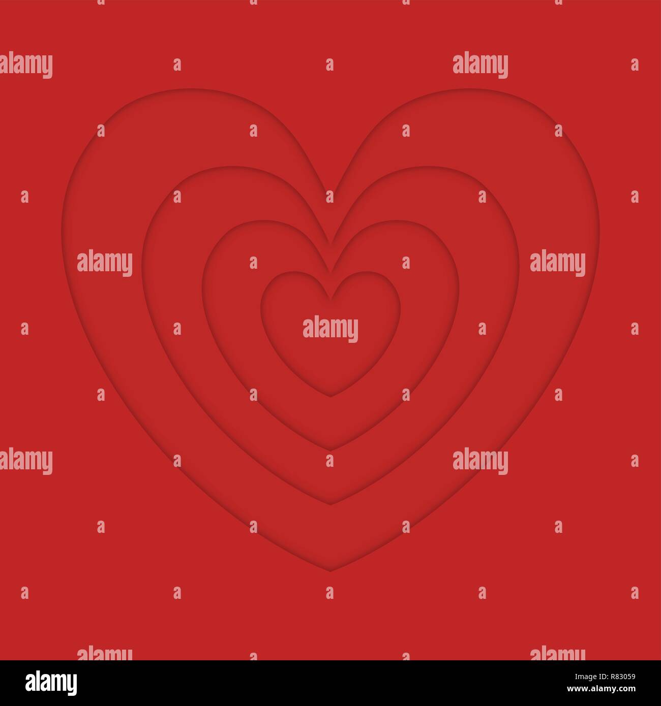Hearts cut out of paper. Decorative design element Stock Vector Image ...