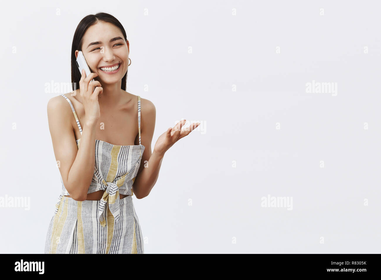 Best friends always understand jokes. Portrait of charming happy ...