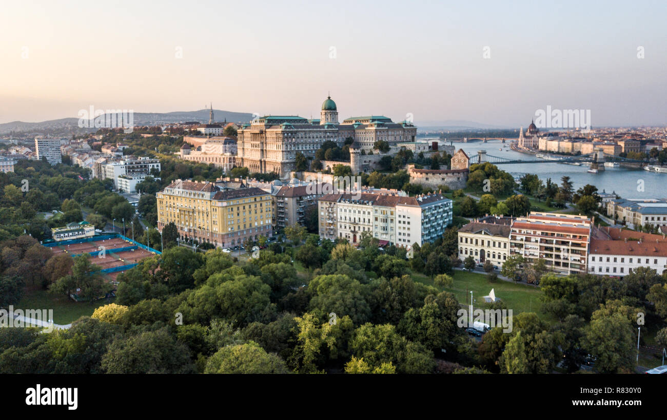 Buda Castle or Budavari Palota, Cityscape, Budapest, Hungary Stock ...