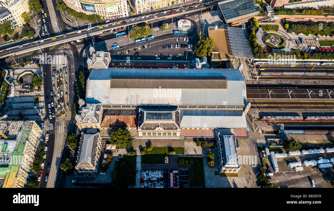 Budapest Nyugati, historic train station, Budapest, Hungary Stock Photo ...