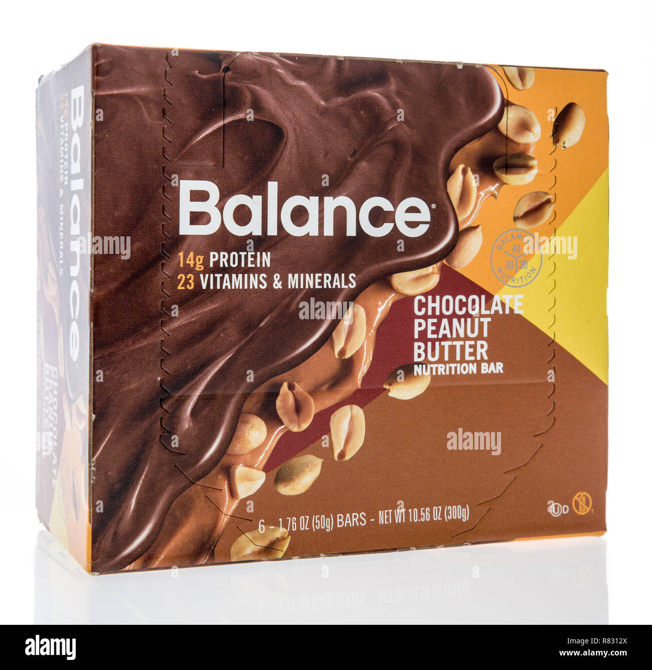 Winneconne, WI - 10 December 2018: A package of Balance chocolate ...