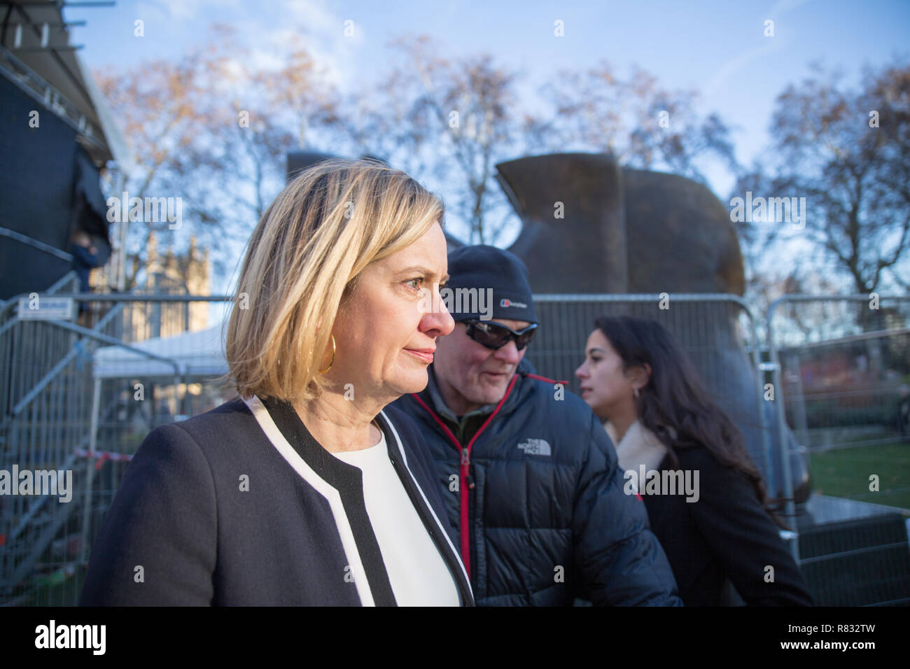 Westminster, London, UK. 12th Dec 2018. Amber Rudd on College Green ...