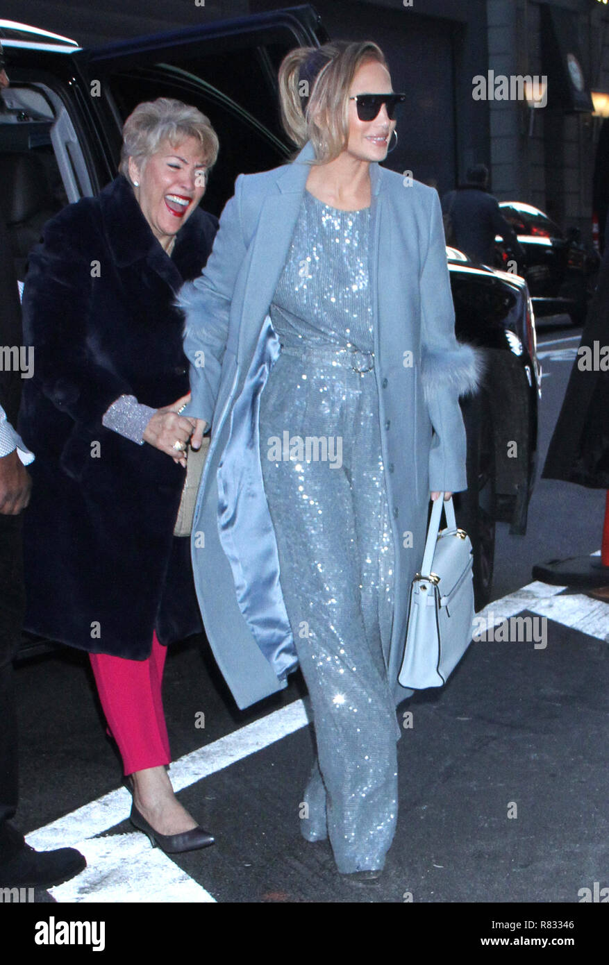 New York, NY, USA. 12th Dec, 2018. Jennifer Lopez and mother Guadalupe ...