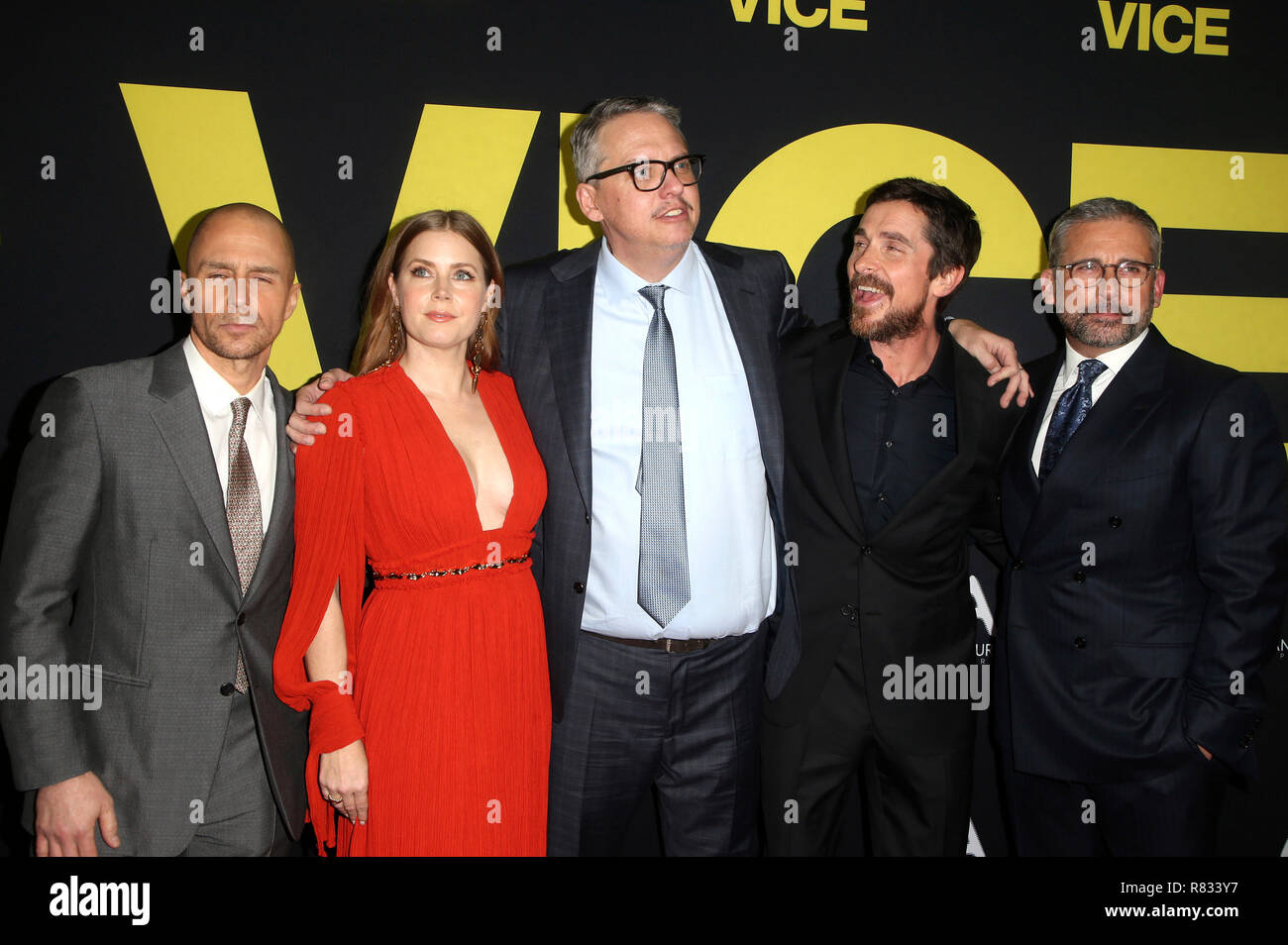 Sam Rockwell, Amy Adams, Adam McKay, Christian Bale and Steve Carell ...