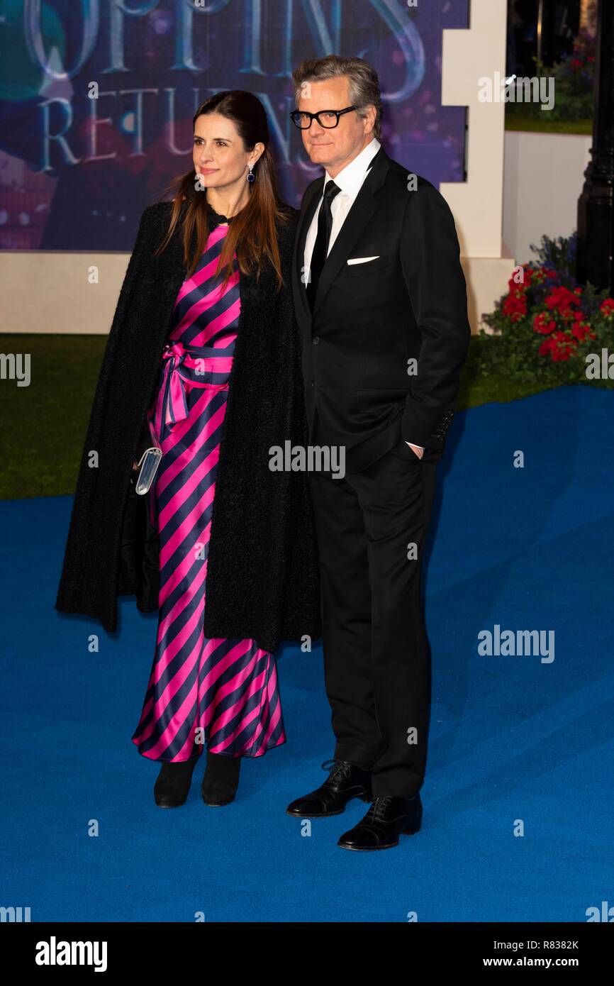 London, UK. 12th Dec 2018. Colin Firth and Livia Firth attend MARY ...