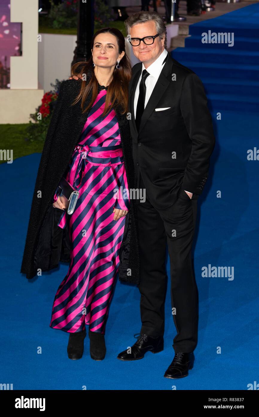 London, UK. 12th Dec 2018. Colin Firth and Livia Firth attend MARY ...