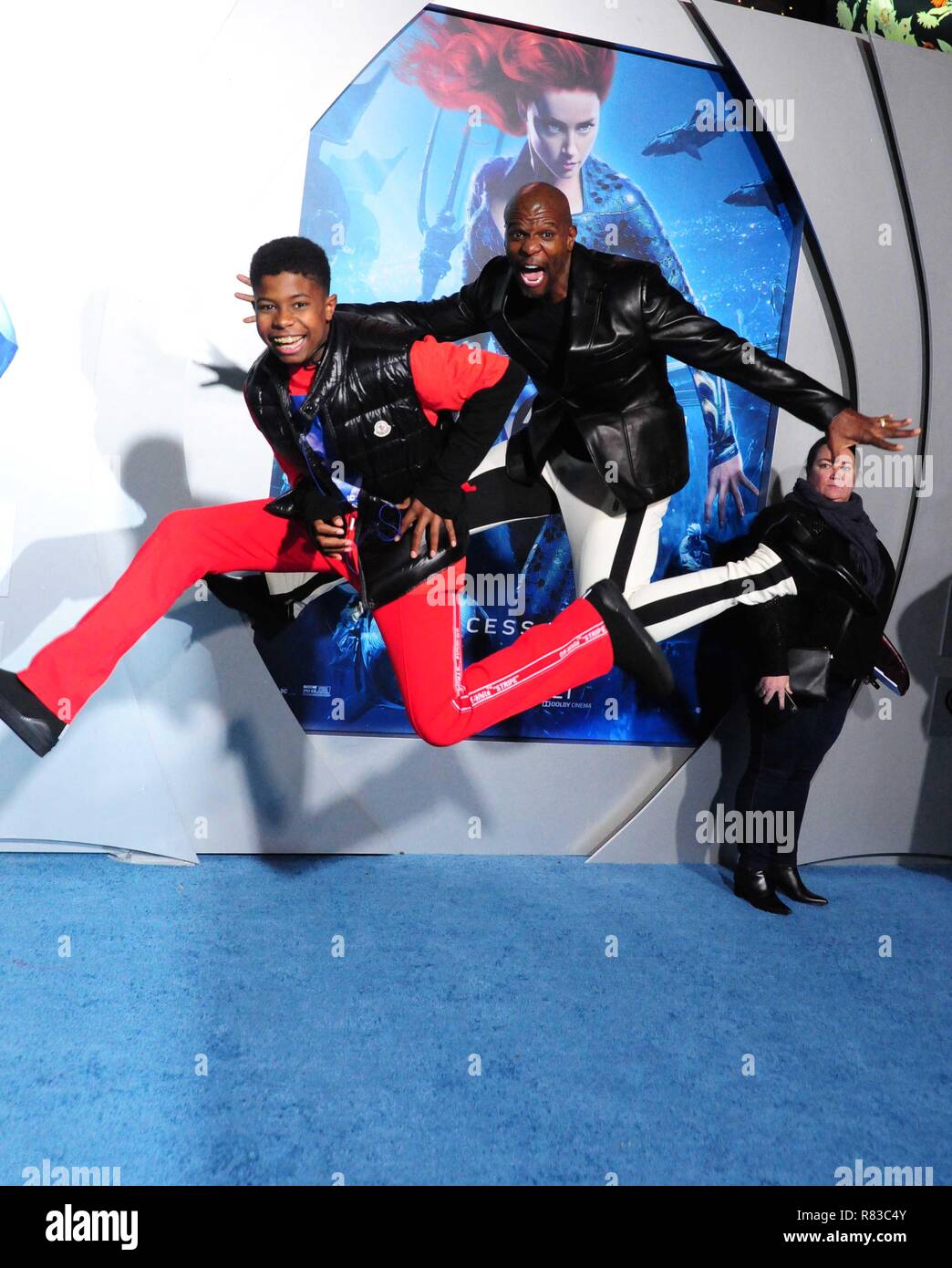 Los Angeles, USA. 12th Dec 2018. Actor Terry Crews and son Isaiah Crews ...