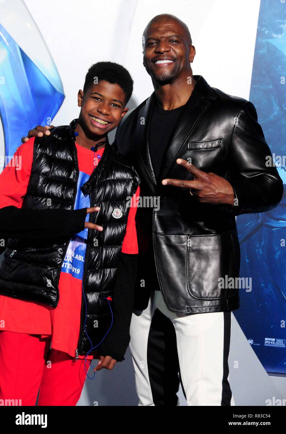 Los Angeles, USA. 12th Dec 2018. Actor Terry Crews and son Isaiah Crews ...