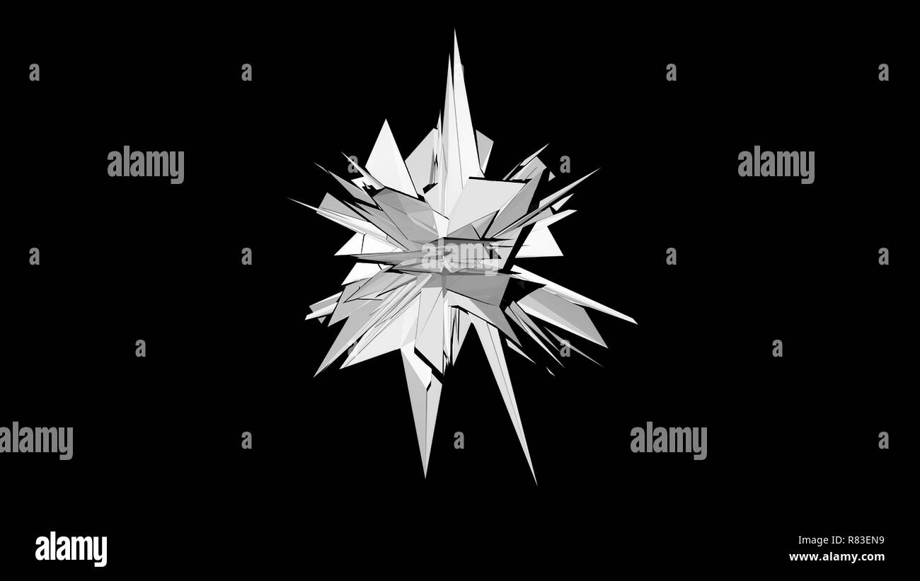 3d Rendering Fractal Object In Dark Space Abstract Modern Backdrop Computer Generated Stock 2965