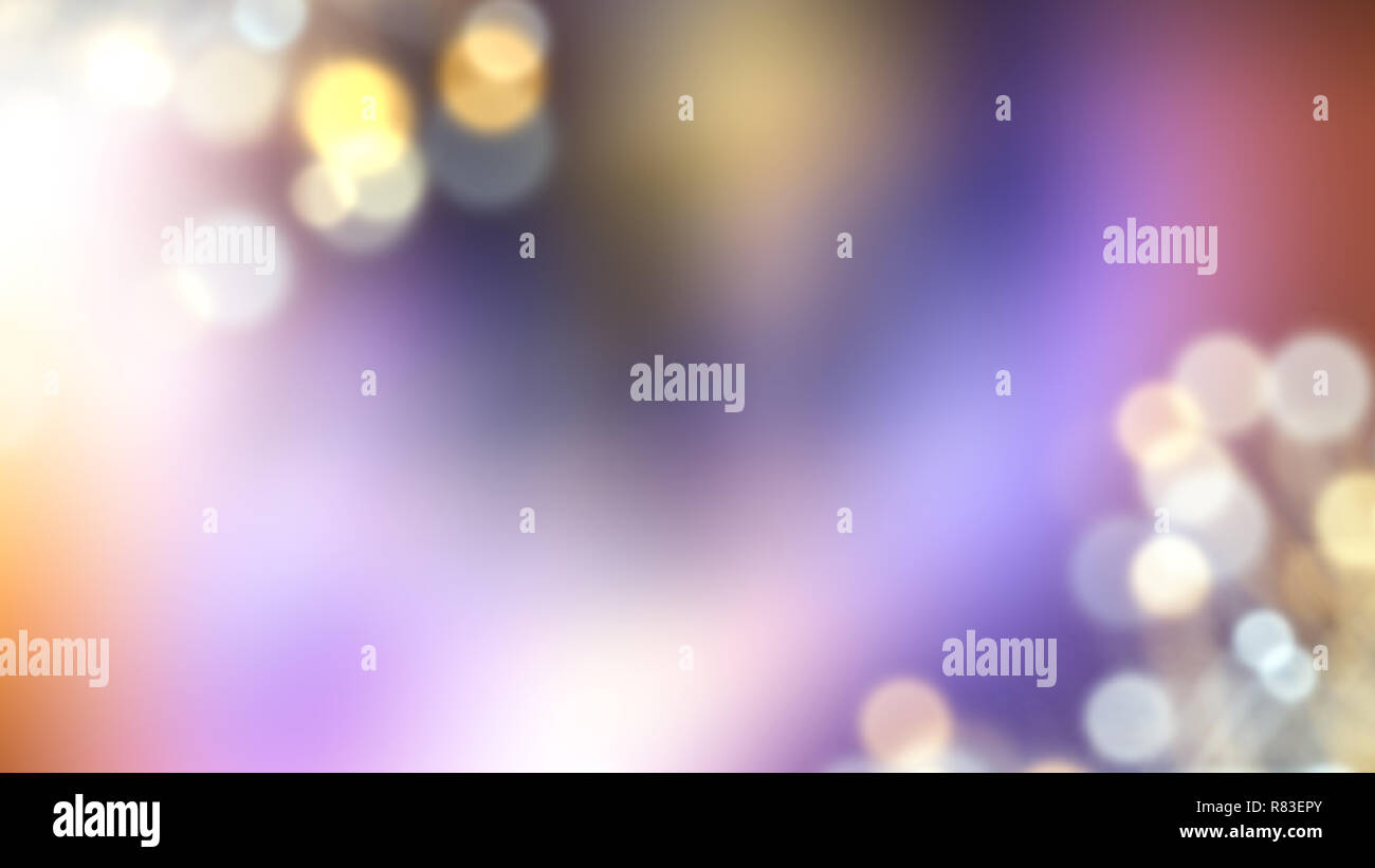 Blurred lights - beautiful bokeh effect, dreamer view, 3d render ...