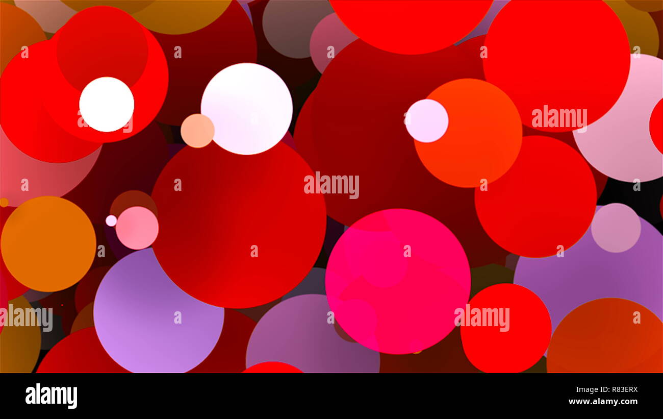 Bright colorful round particles, computer generated abstract background ...