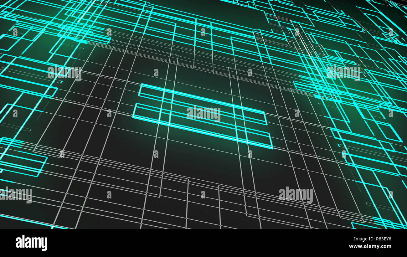 Abstract business computer technology background with many lines (grid ...