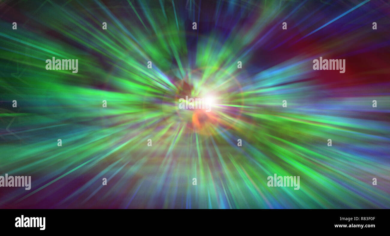 Refraction of light - rays and sun specks effect, modern abstract ...