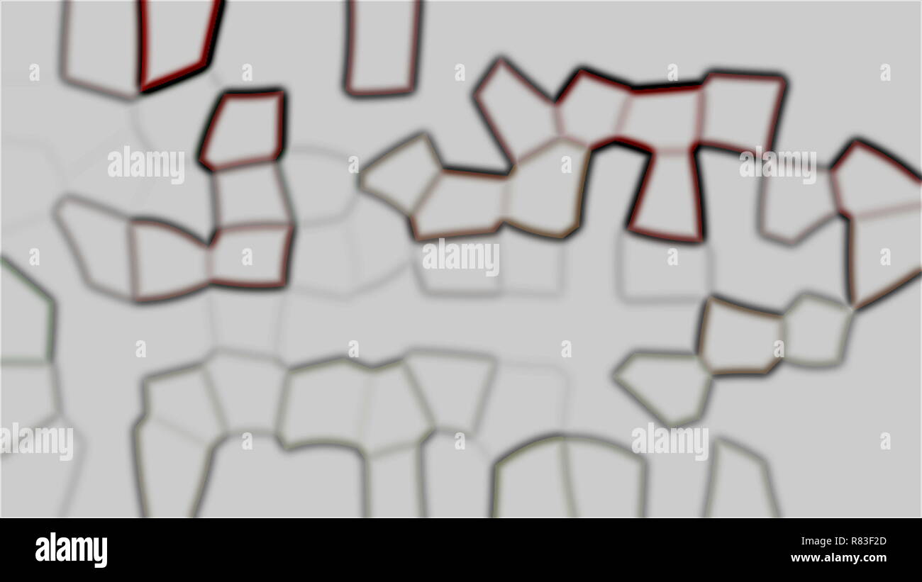 Closeup view of stylized microorganisms under the microscope, abstract ...