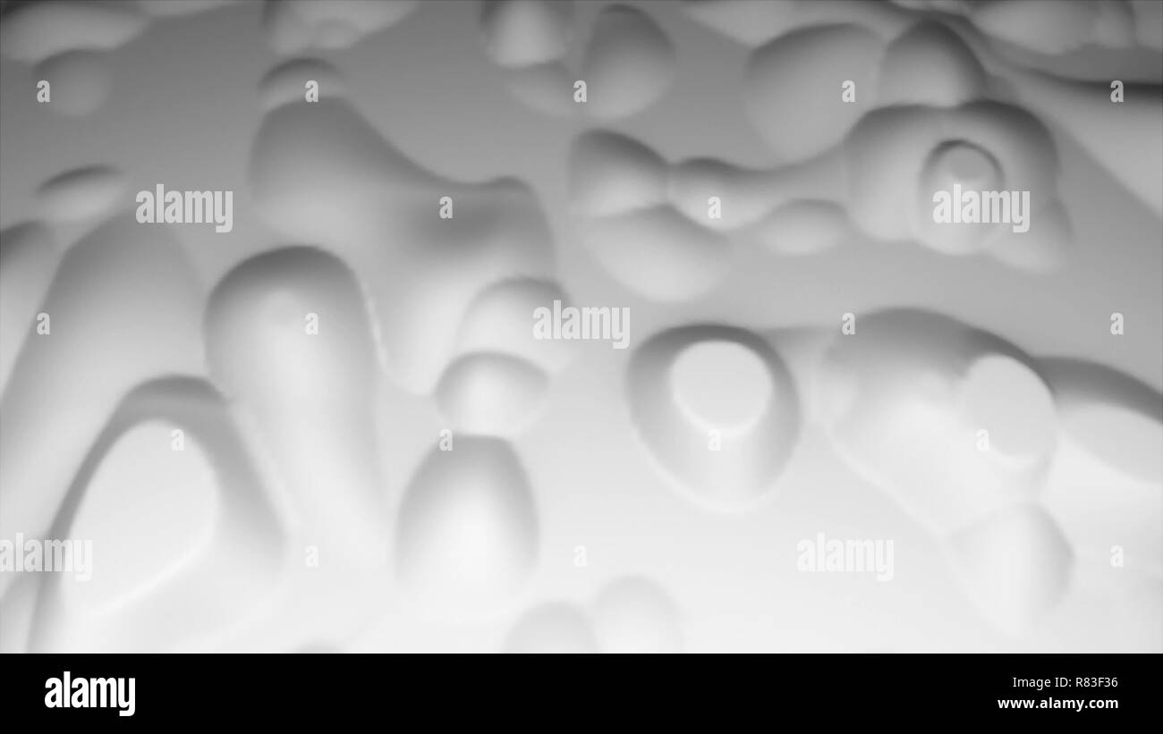 Close up of boiling water surface with bubbles, computer generated ...