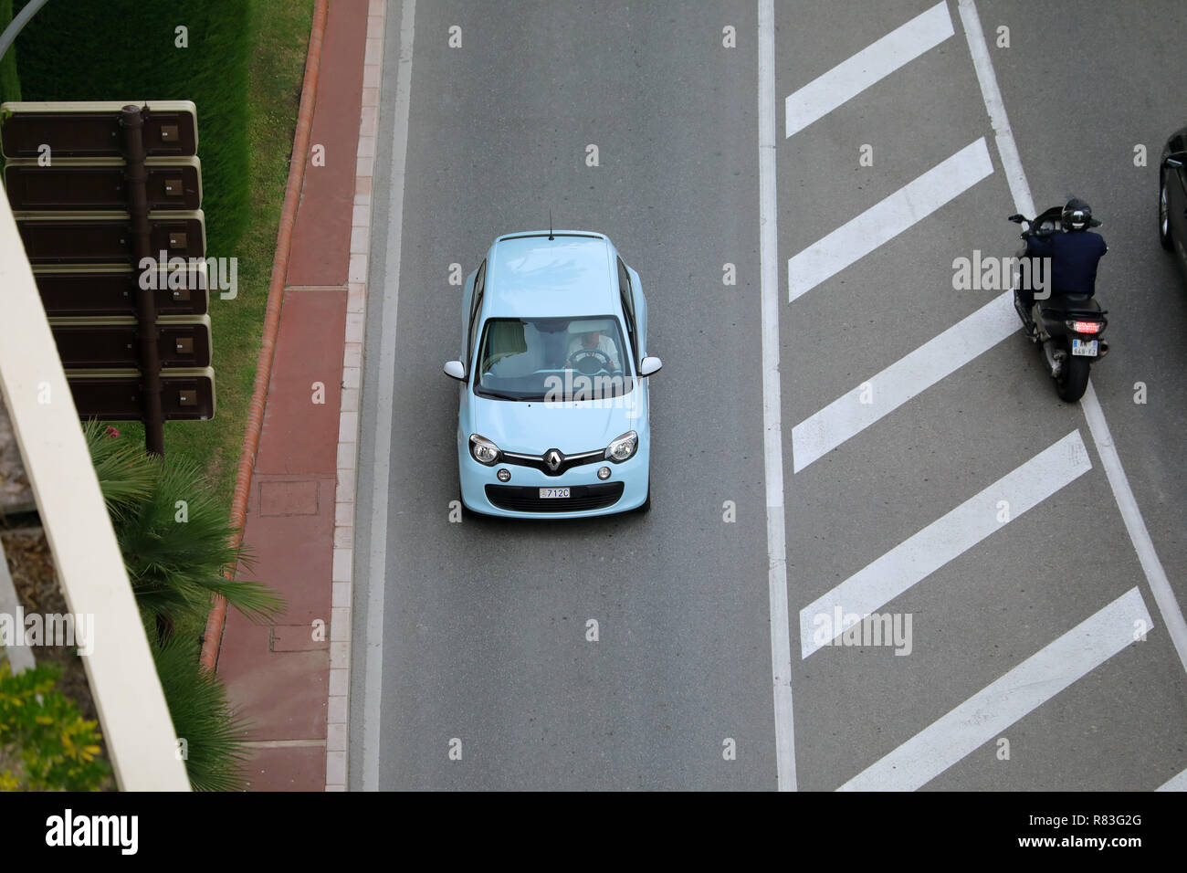 Monte-Carlo, Monaco - October 5 2018 : Aerial View Of A Renault Twingo ...