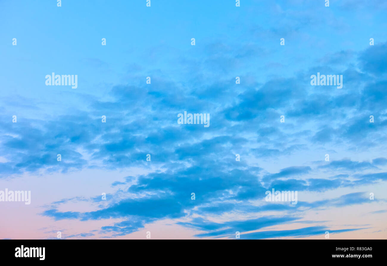 Calm evening sky with clouds, may be used as background Stock Photo - Alamy