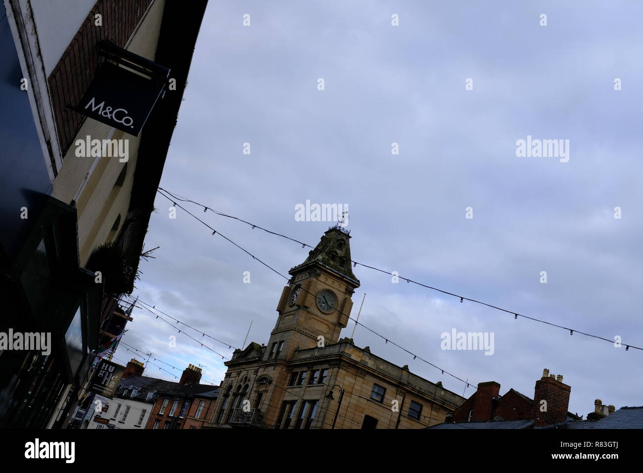 the street view in Welshpool, UK Stock Photo - Alamy