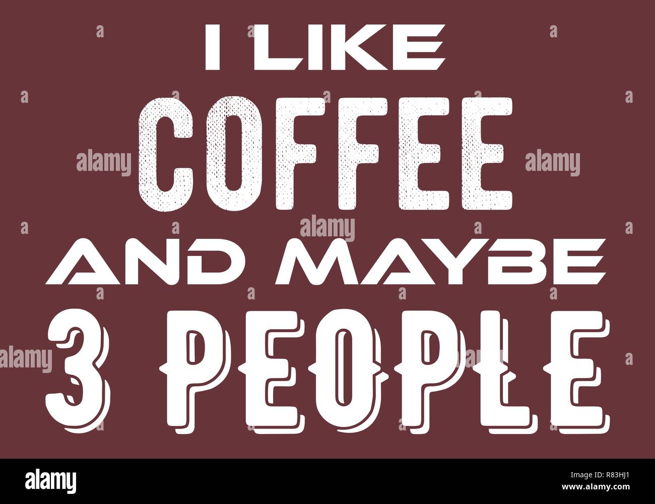 Typography coffee t shirt Stock Vector Images - Alamy