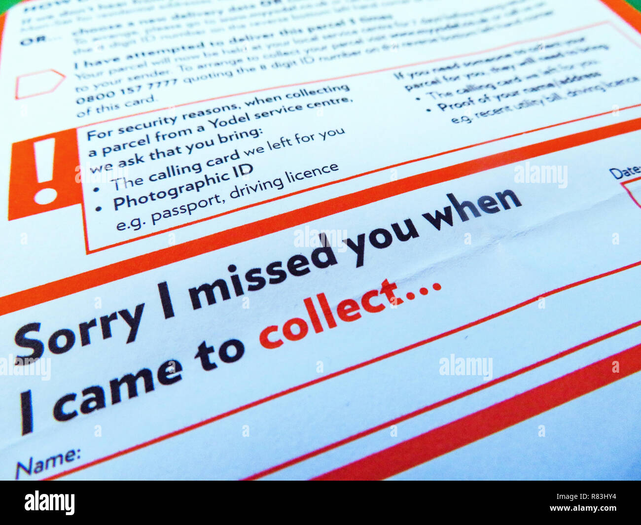 Delivery note hi-res stock photography and images - Alamy