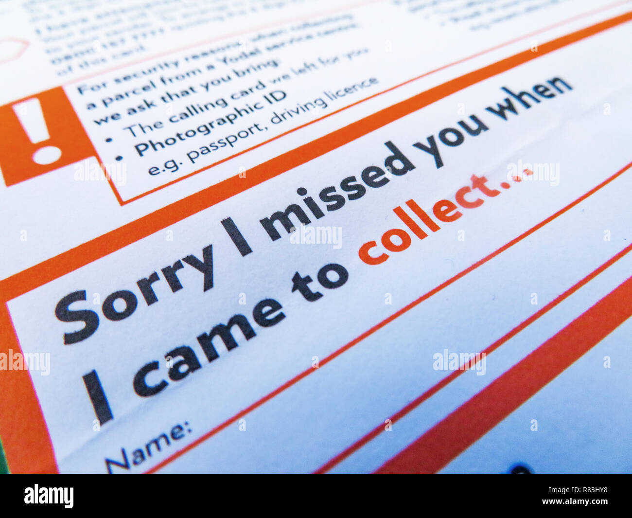 Delivery note hi-res stock photography and images - Alamy