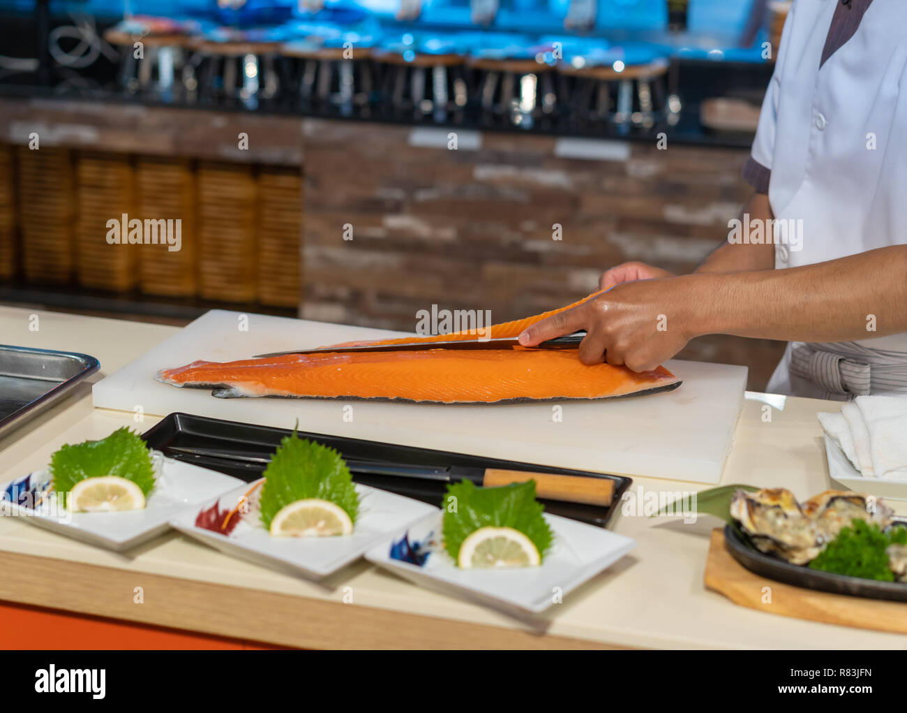 Japanese sashimi knife hi-res stock photography and images - Alamy