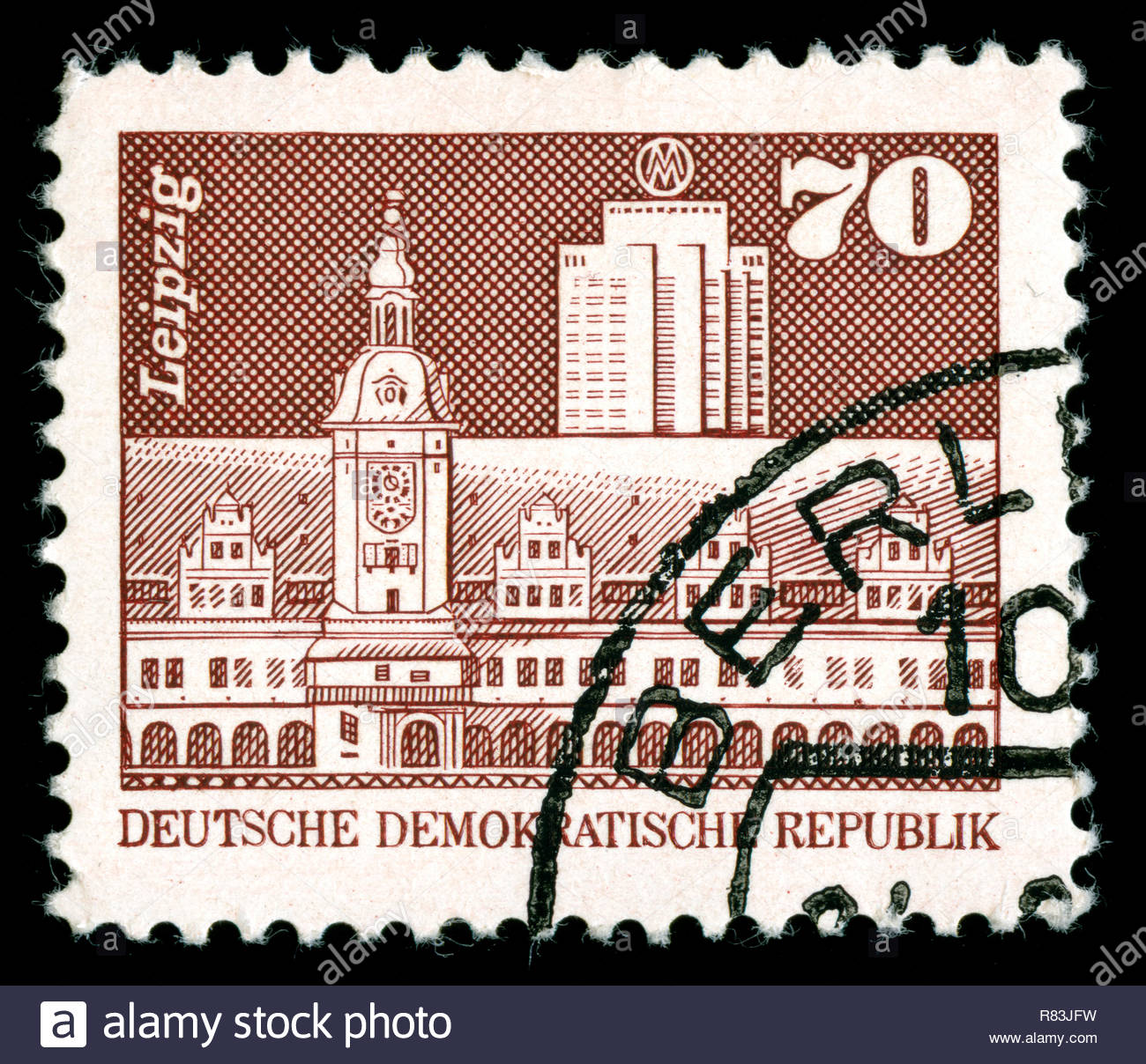 Postage Stamp From East Germany Stock Photos & Postage Stamp From East ...