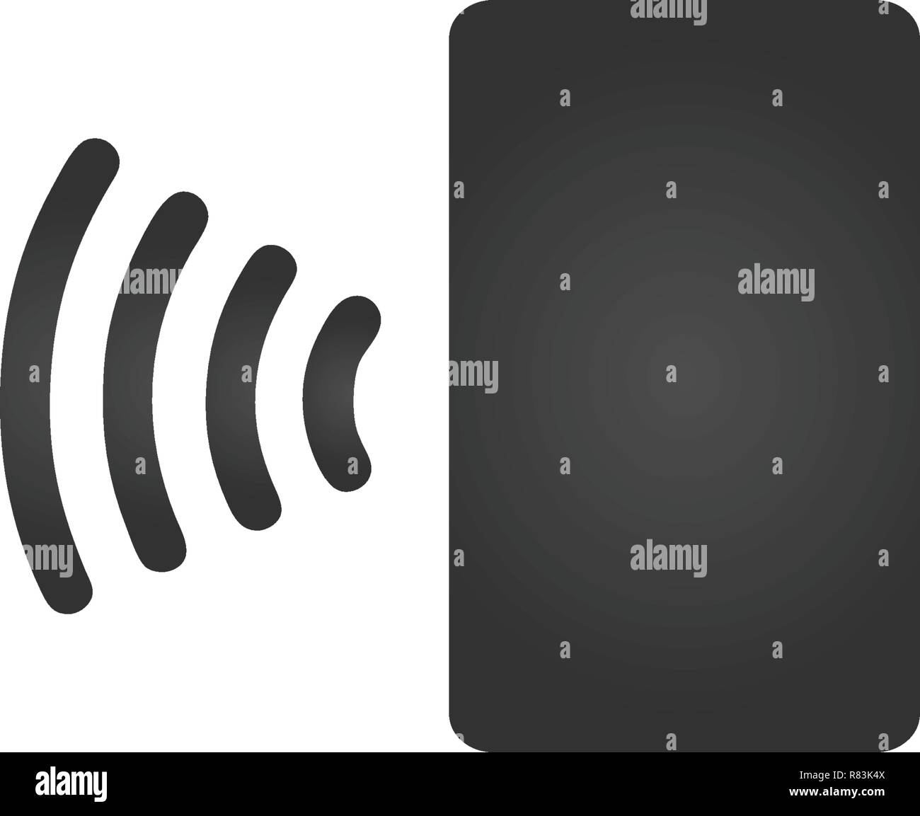 NFC Payment. Pos terminal confirms contactless payment from credit card ...