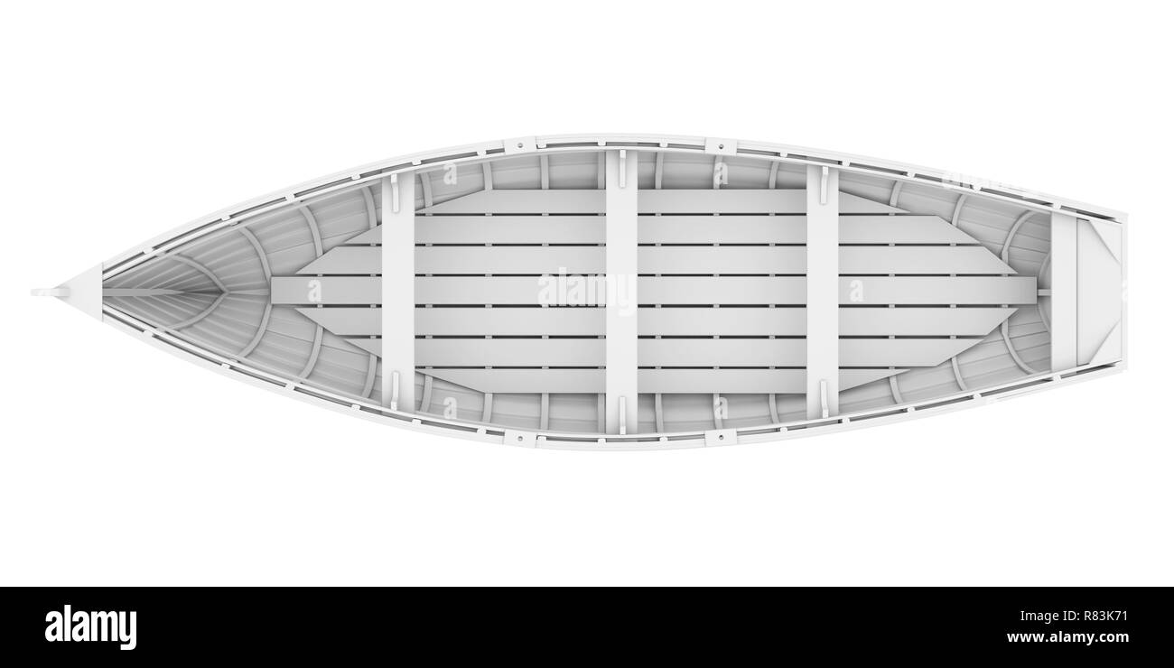 Small fishing boat isolated Black and White Stock Photos & Images - Alamy