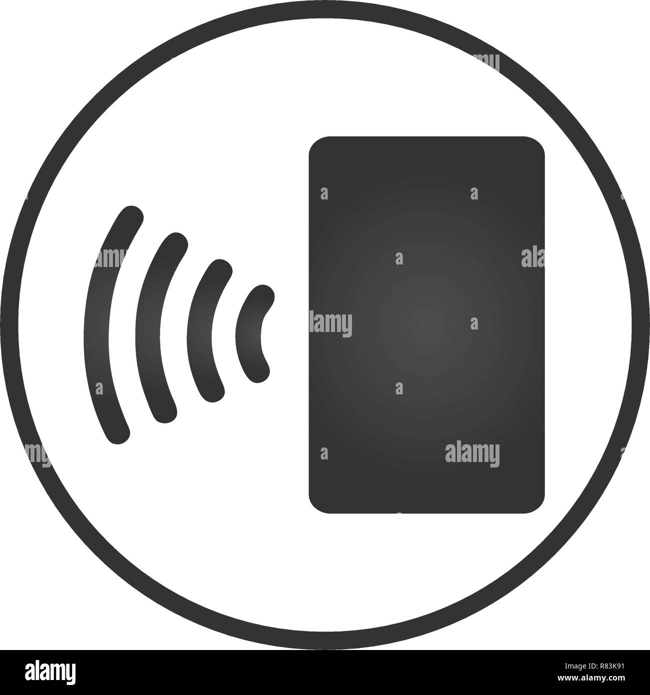 NFC Payment. Pos terminal confirms contactless payment from credit card ...