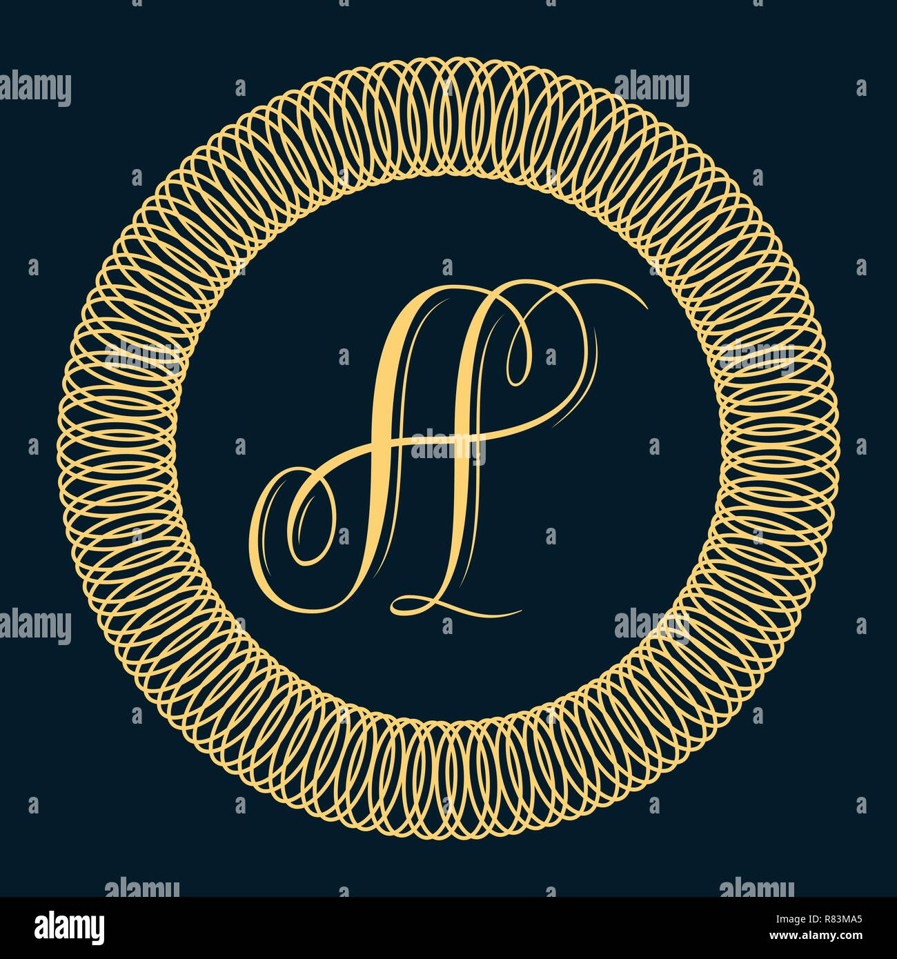Classic monogram design - letter A Stock Vector Image & Art - Alamy