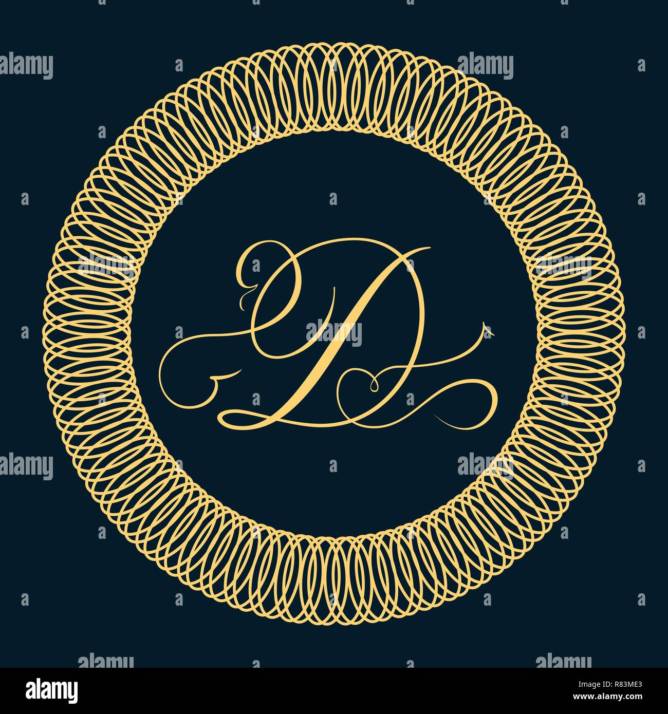 Classic monogram design - letter D Stock Vector Image & Art - Alamy