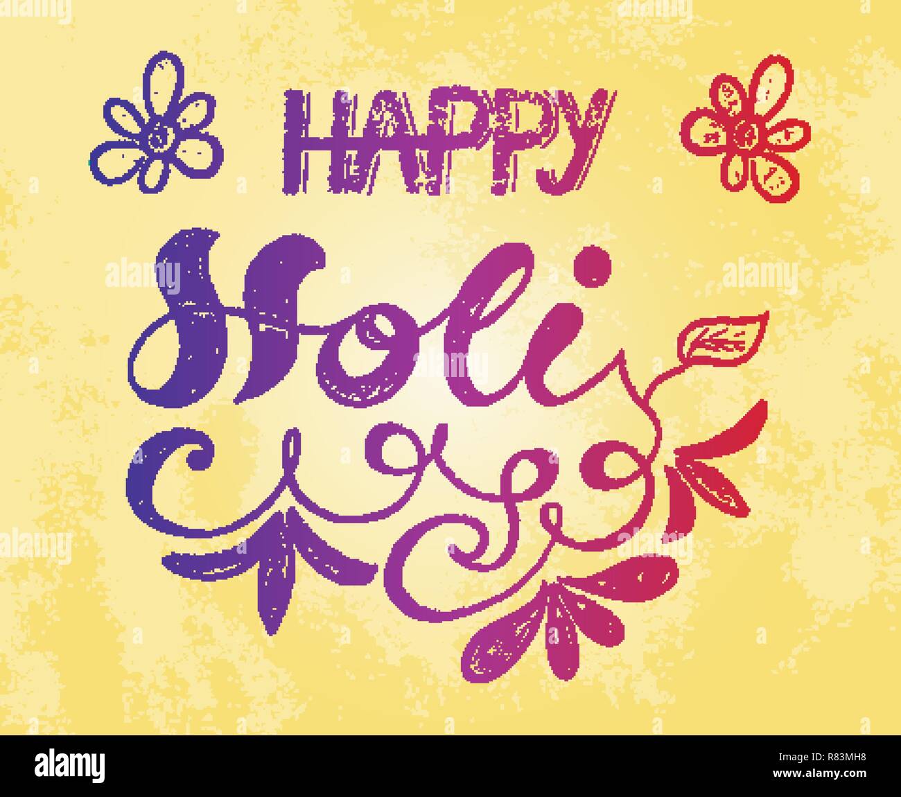 Happy holi card drawing hi-res stock photography and images - Alamy