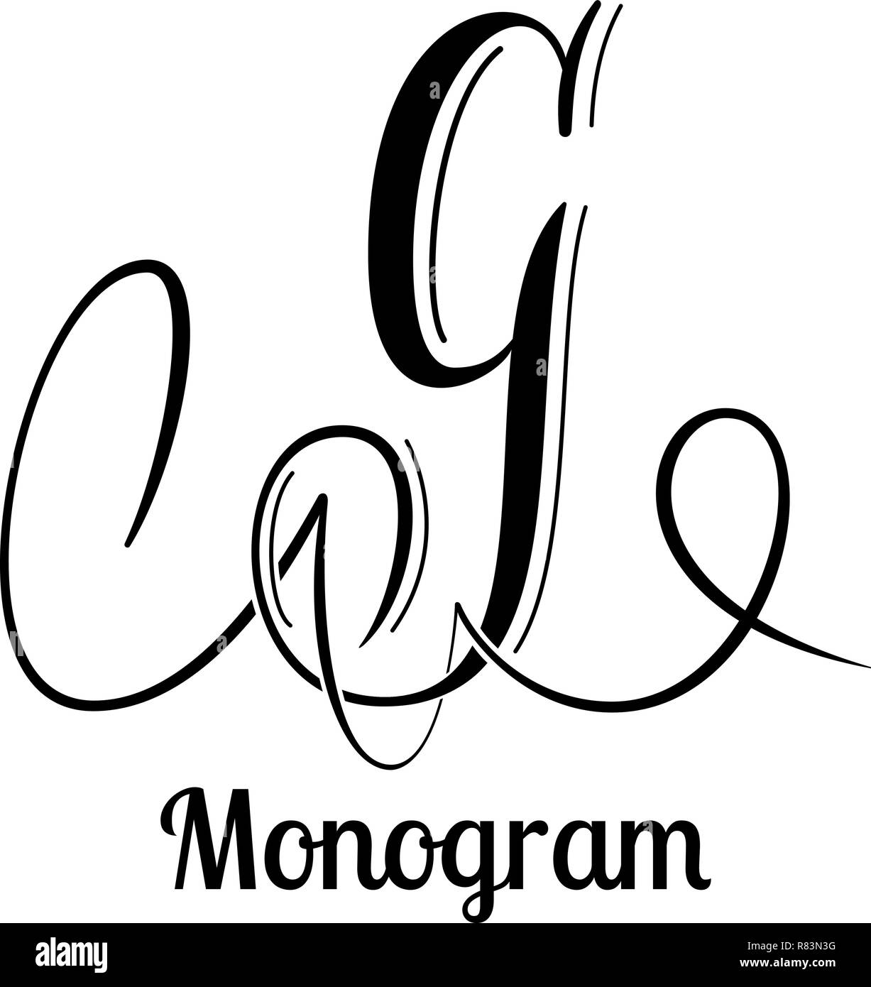 Elegant monogram design - letter G Stock Vector Image & Art - Alamy