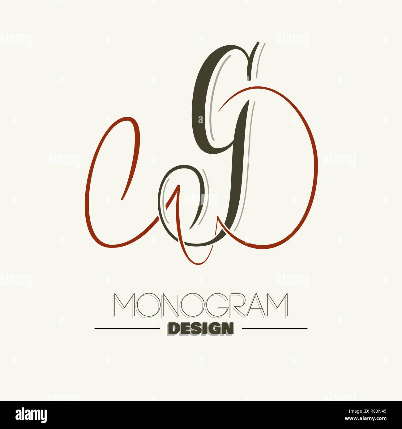 Letter G - calligraphy monogram design Stock Vector Image & Art - Alamy