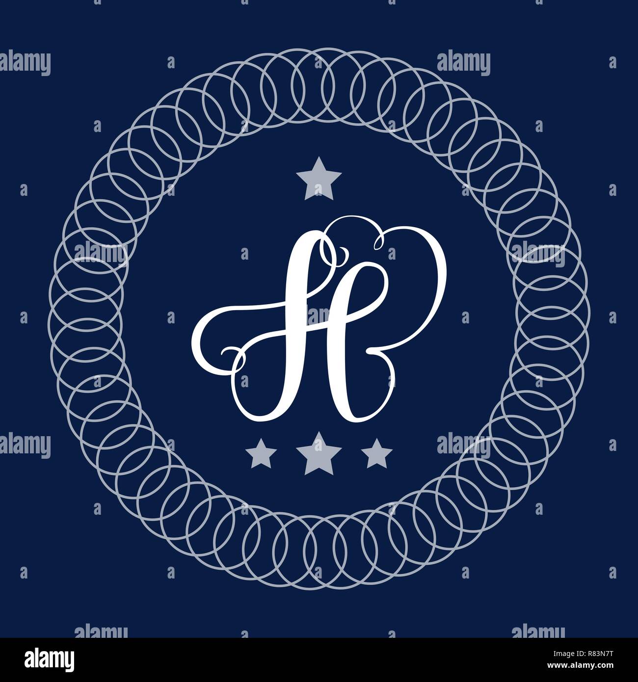 Classic monogram design - letter H Stock Vector Image & Art - Alamy