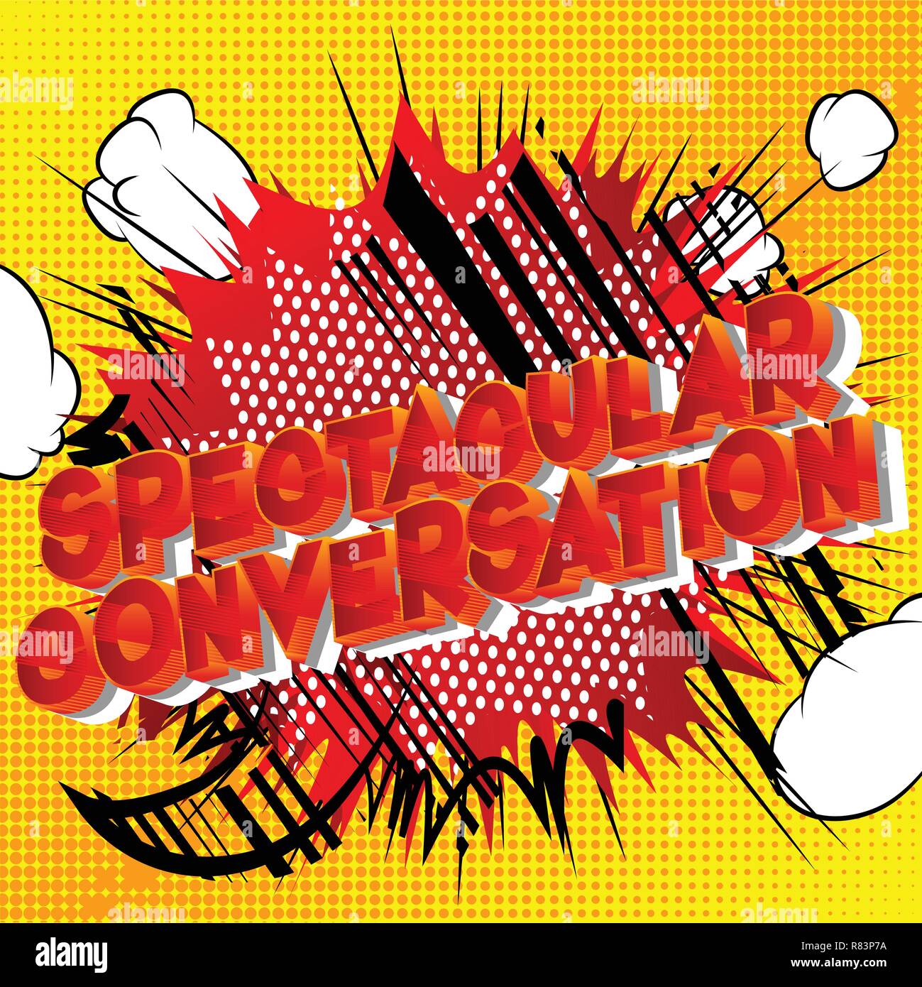 Spectacular Conversation - Vector illustrated comic book style phrase ...