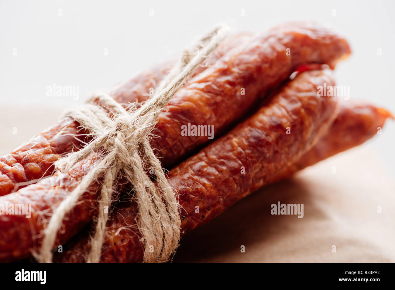 String of sausages hi-res stock photography and images - Alamy