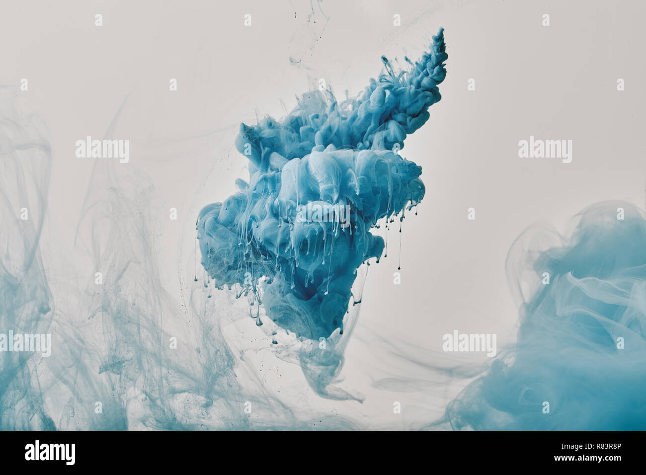 abstract backdrop with blue paint splash Stock Photo - Alamy